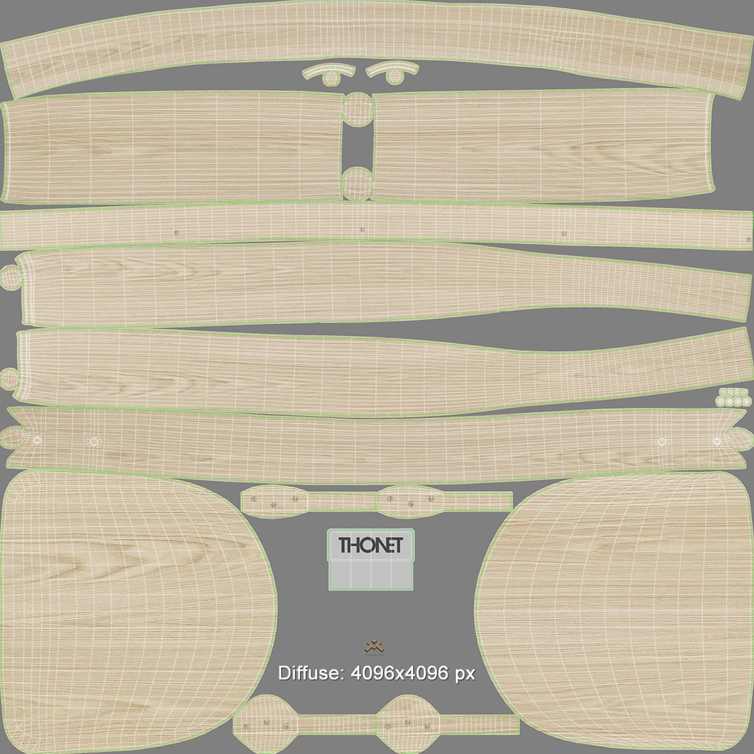 Thonet Chair 214 Light Beech Model - TurboSquid 2179605