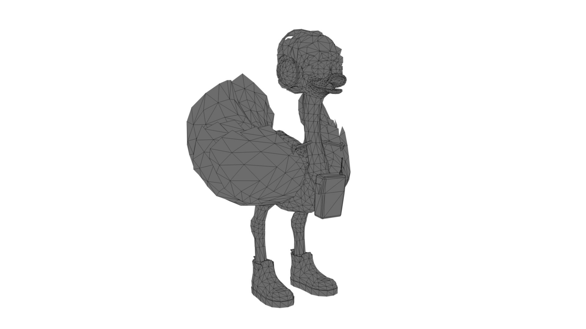 3D Cartoon Funny Ostrich Model - TurboSquid 1971887