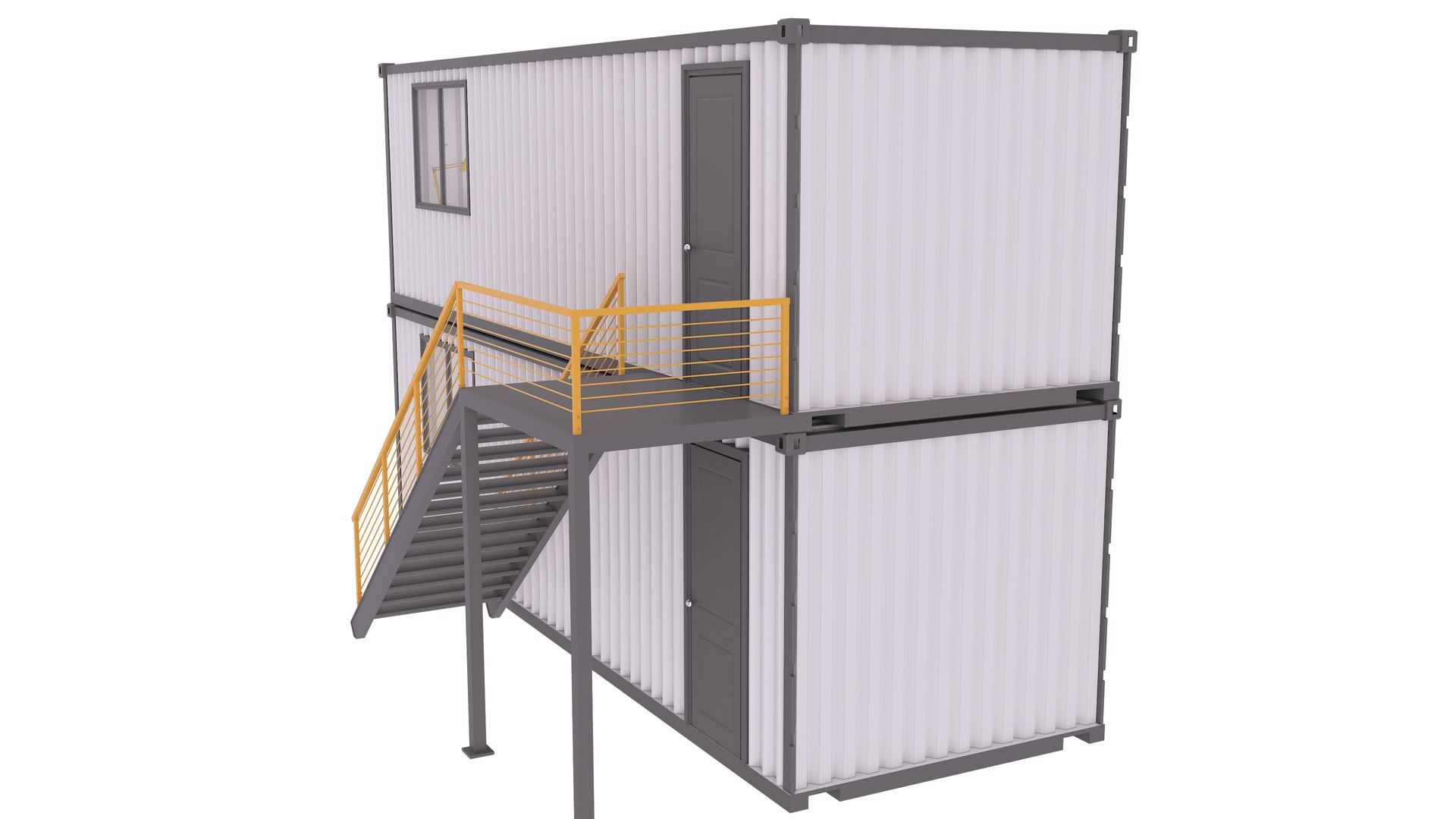 Office Container With Interior Model - TurboSquid 2019200