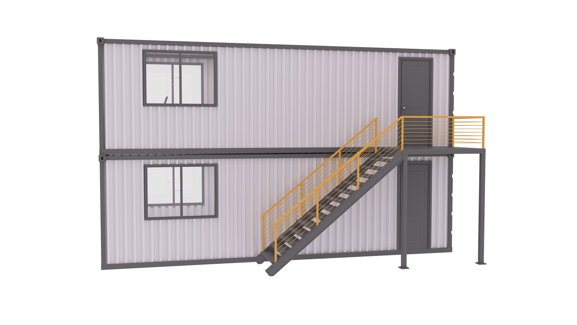 Office Container With Interior Model - TurboSquid 2019200