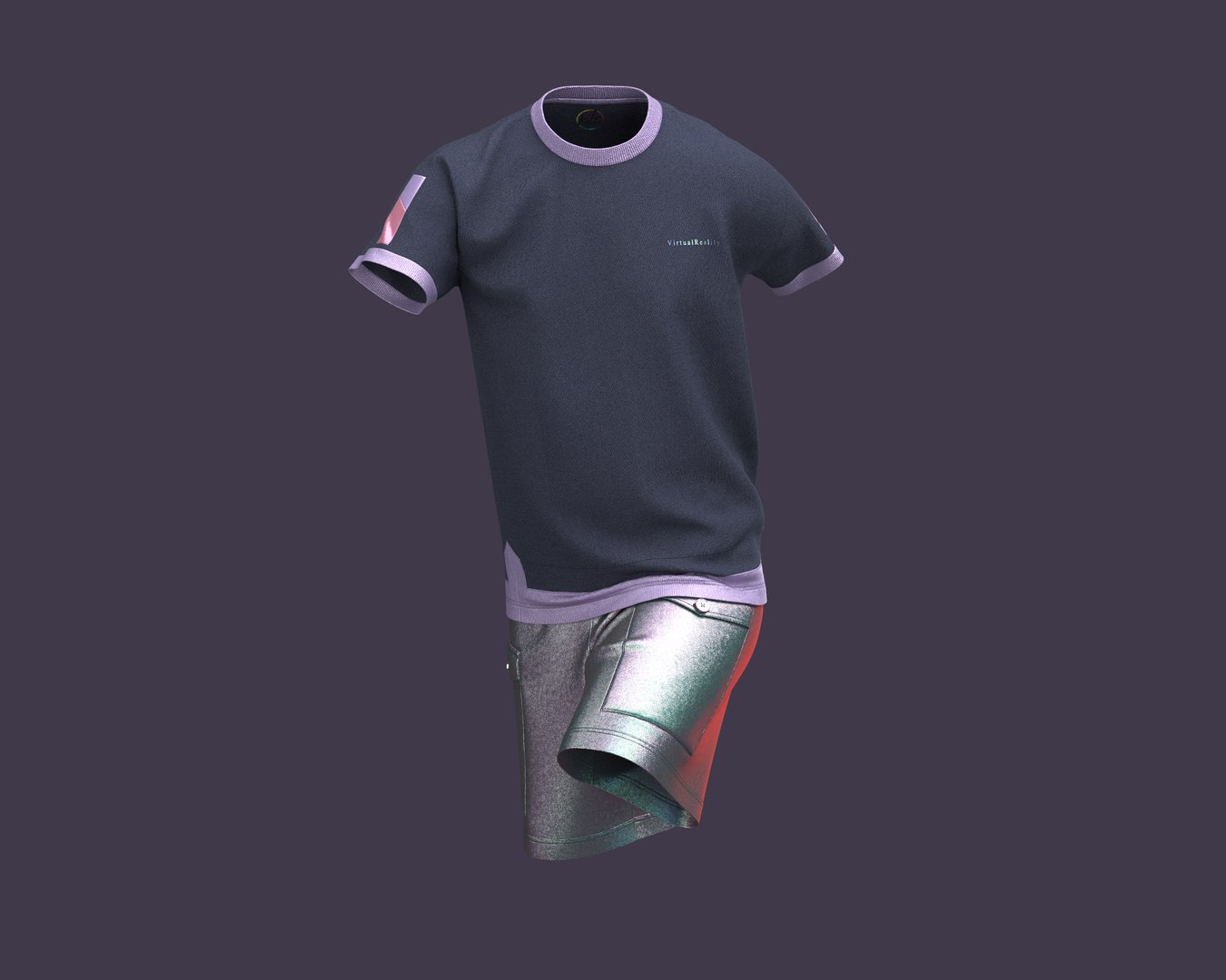 Metaverse T-shirt With Short Pant 3D - TurboSquid 1939695