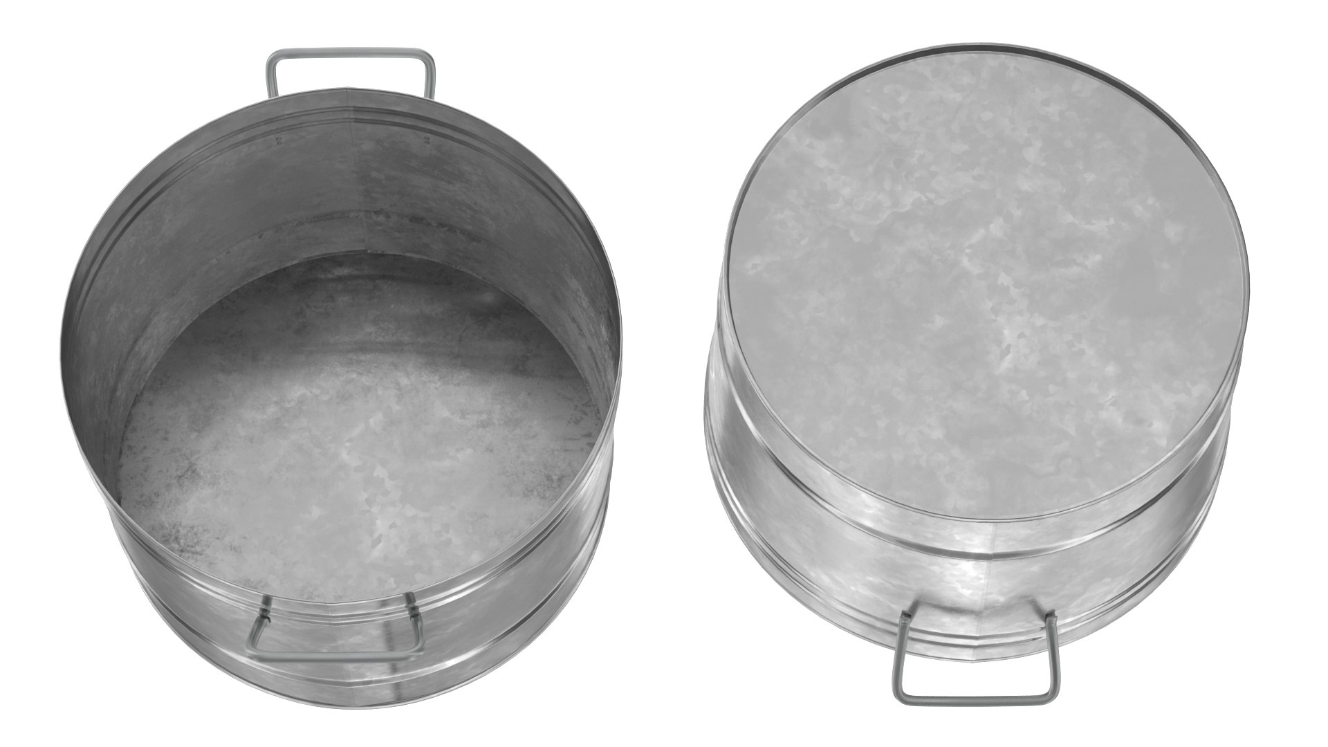 3D Galvanized Steel Round Tub - TurboSquid 1737875