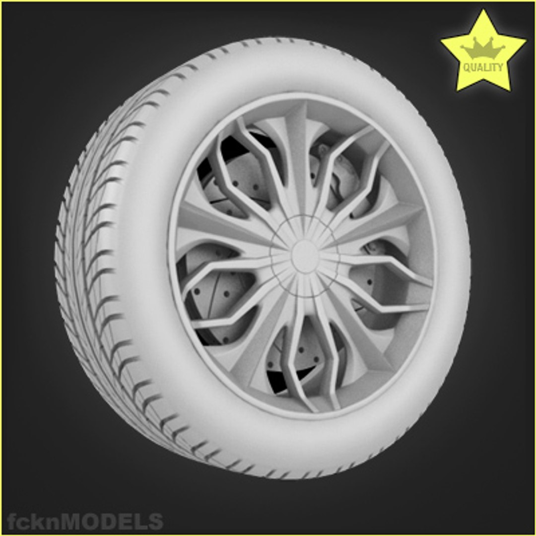 3d Model Of Car Wheel