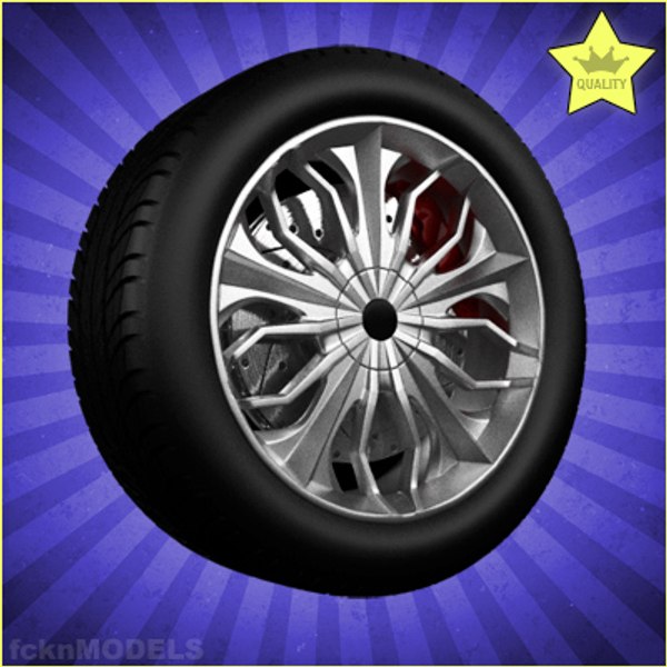 3d model of car wheel