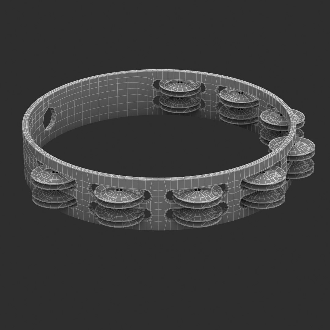 tambourine modeled 3d model