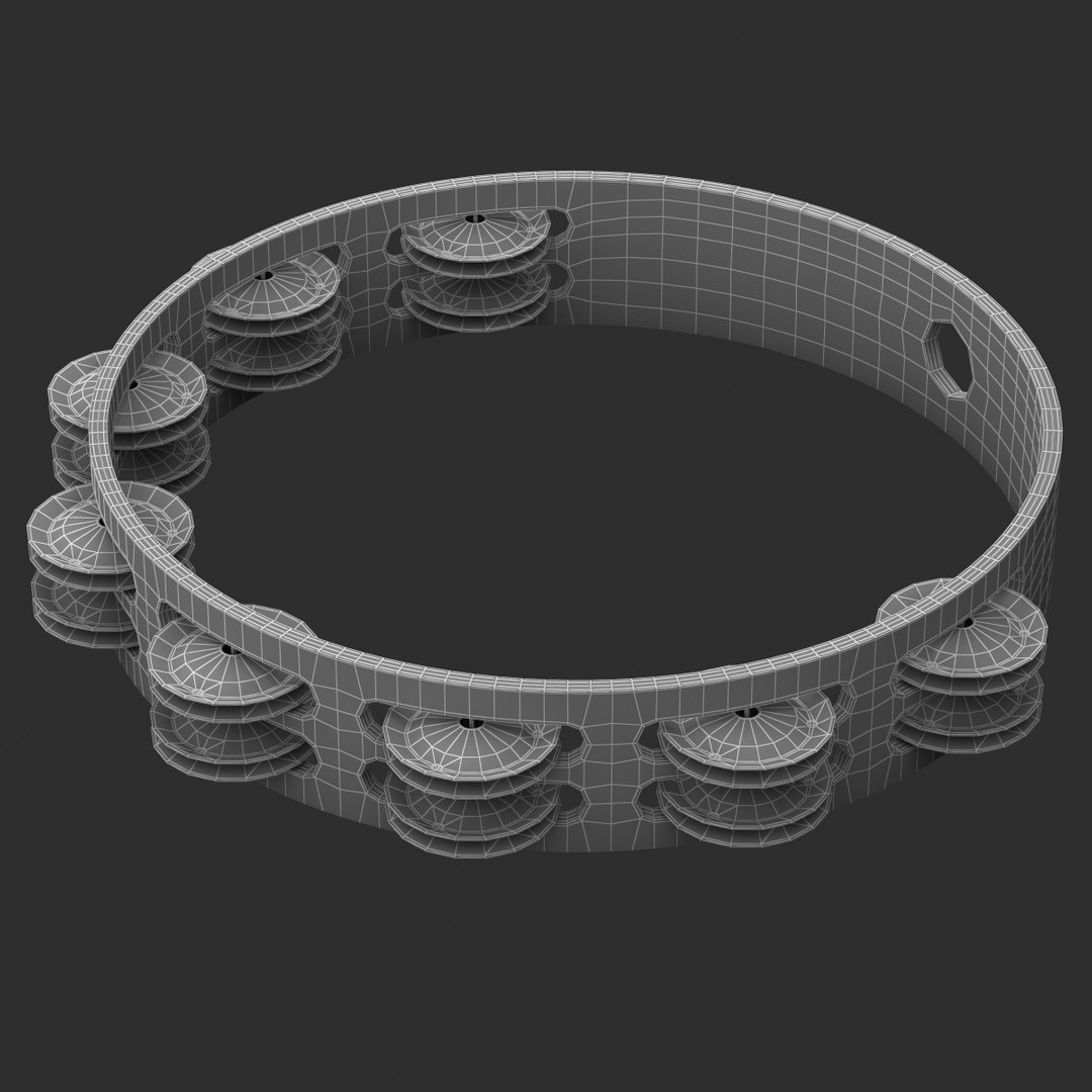 tambourine modeled 3d model