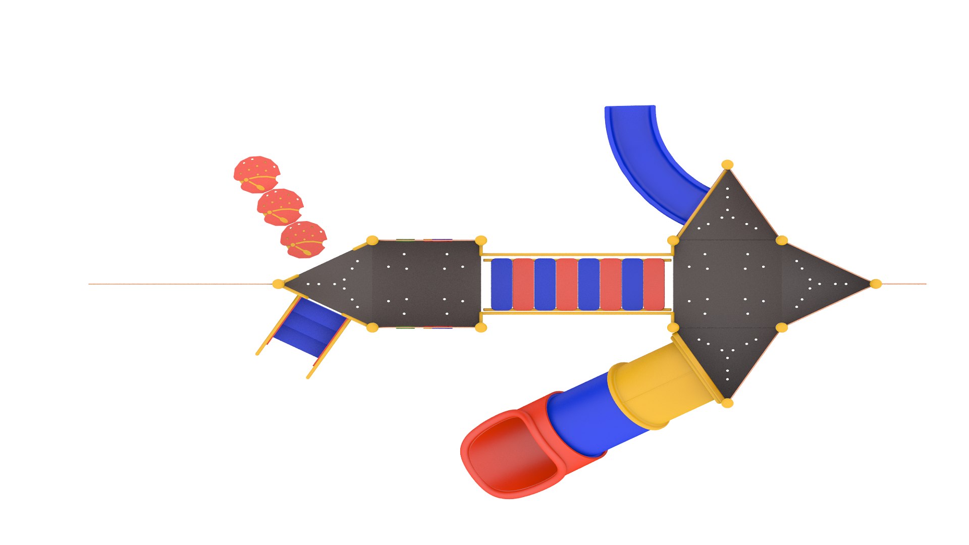 Playground play fish 3D model - TurboSquid 1694539