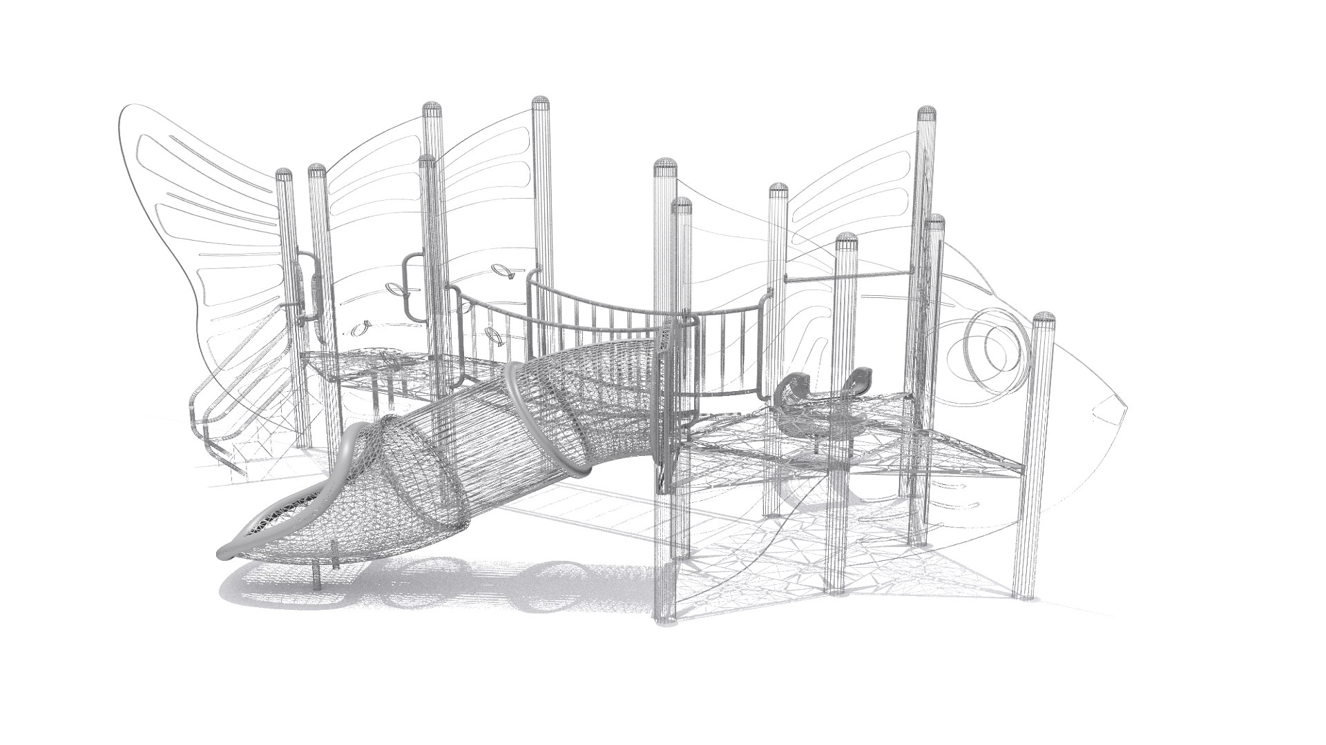 Playground play fish 3D model - TurboSquid 1694539