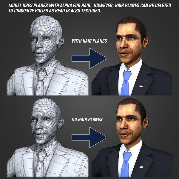 3d model barack obama
