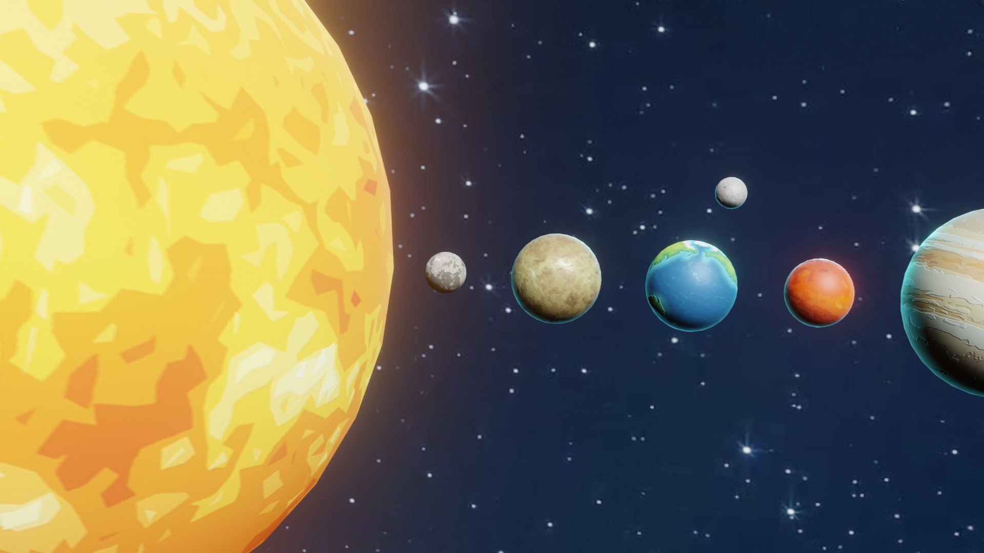 Stylized Solar System 3D Model 2k Textures 3D - TurboSquid 2118660