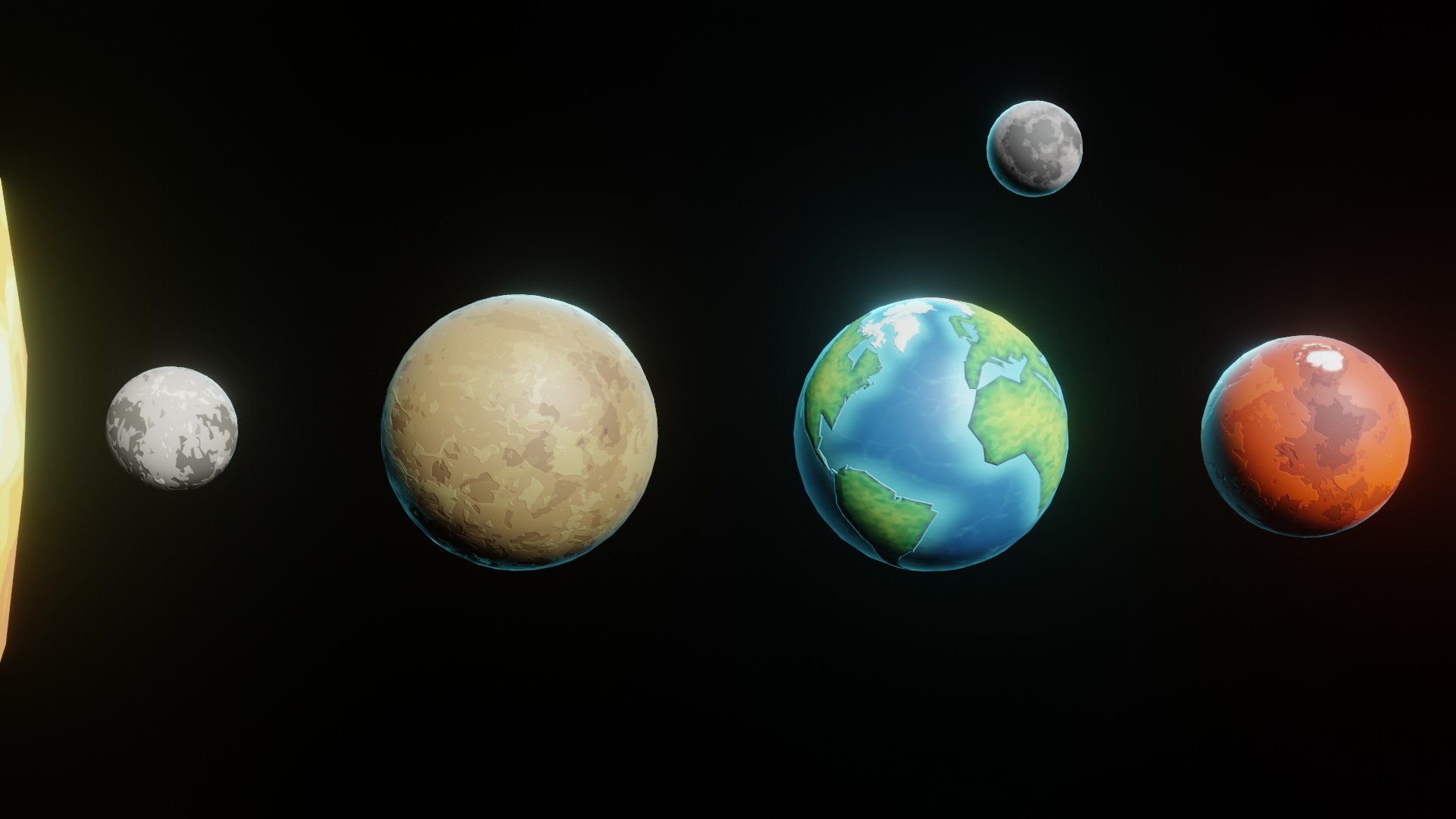 Stylized Solar System 3D Model 2k Textures 3D - TurboSquid 2118660