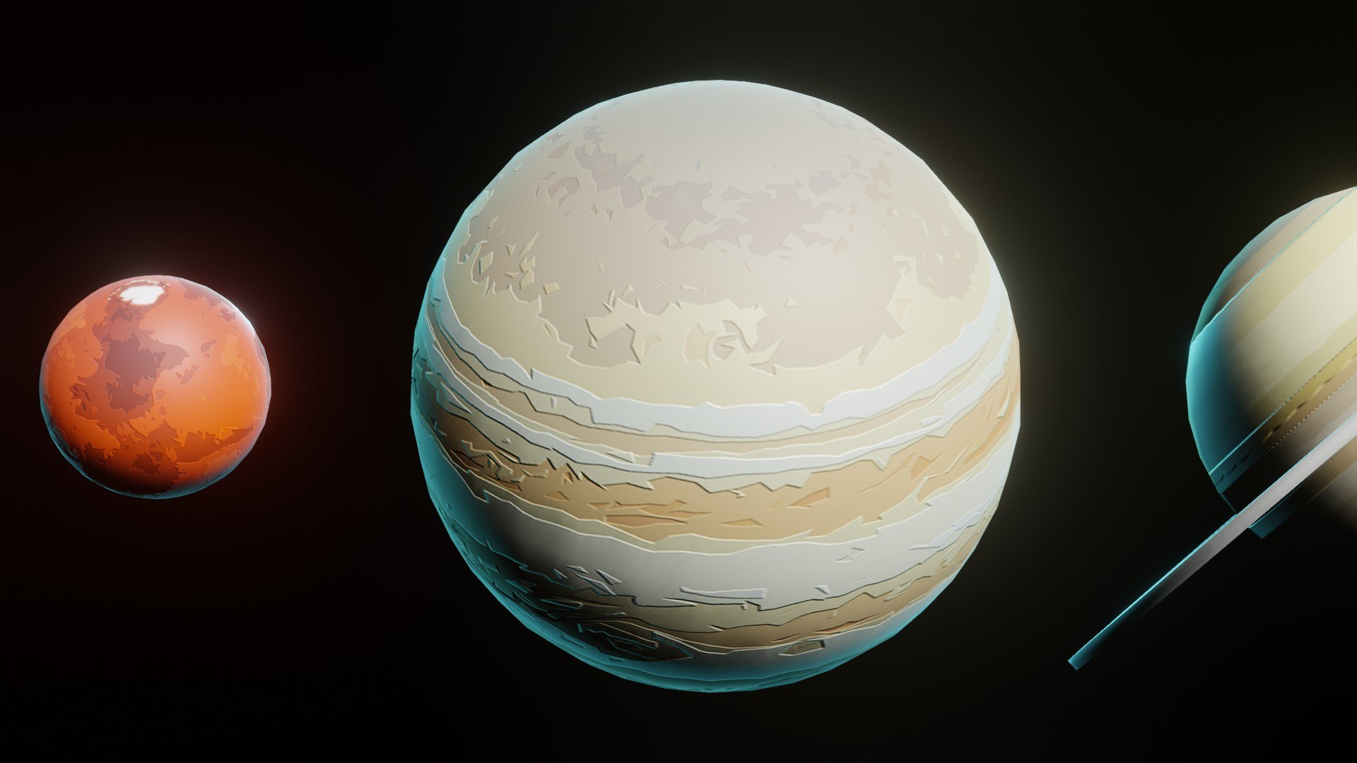 Stylized Solar System 3D Model 2k Textures 3D - TurboSquid 2118660