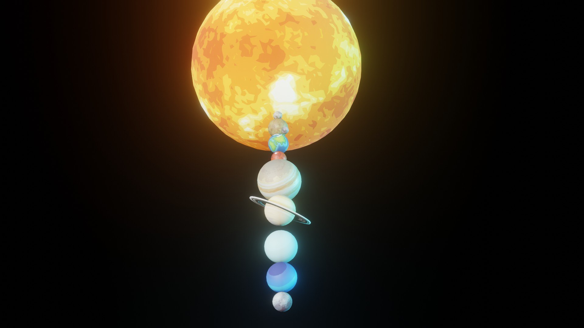 Stylized Solar System 3D Model 2k Textures 3D - TurboSquid 2118660