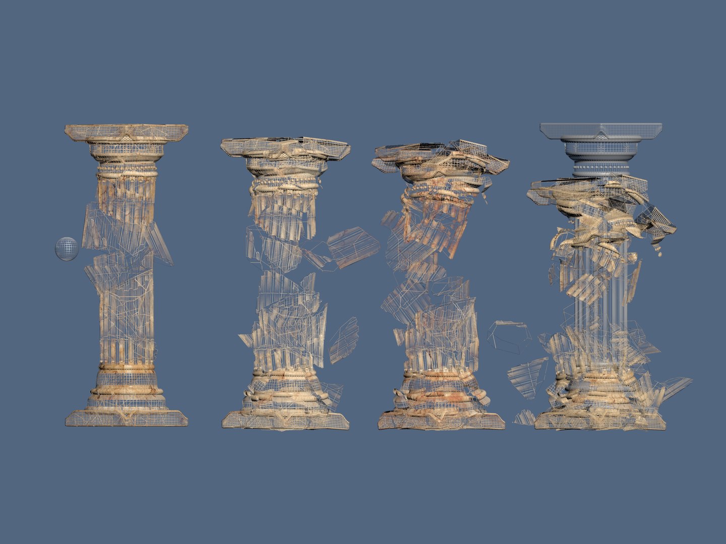3D Greek Doric Column Physics Animation Test Model - TurboSquid 2333819