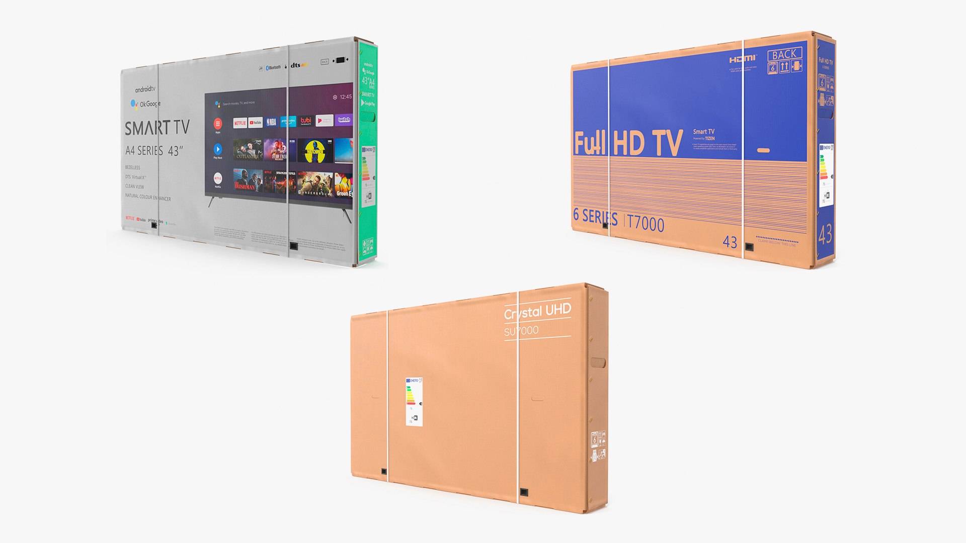 3D model TV Packaging Carton Boxes Collection - TurboSquid 2142716