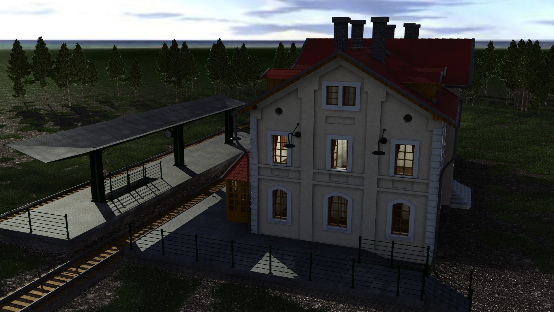3D model railway station building - TurboSquid 1627040