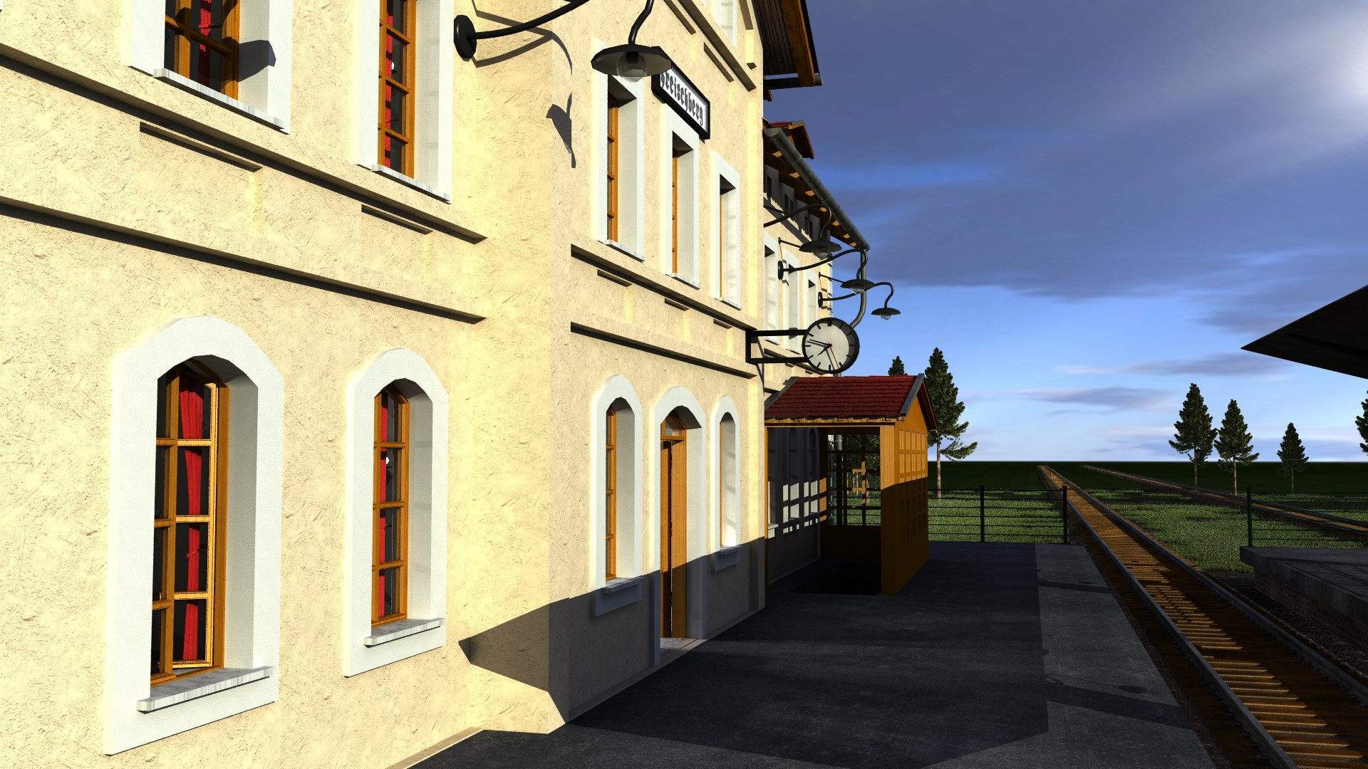 3D model railway station building - TurboSquid 1627040