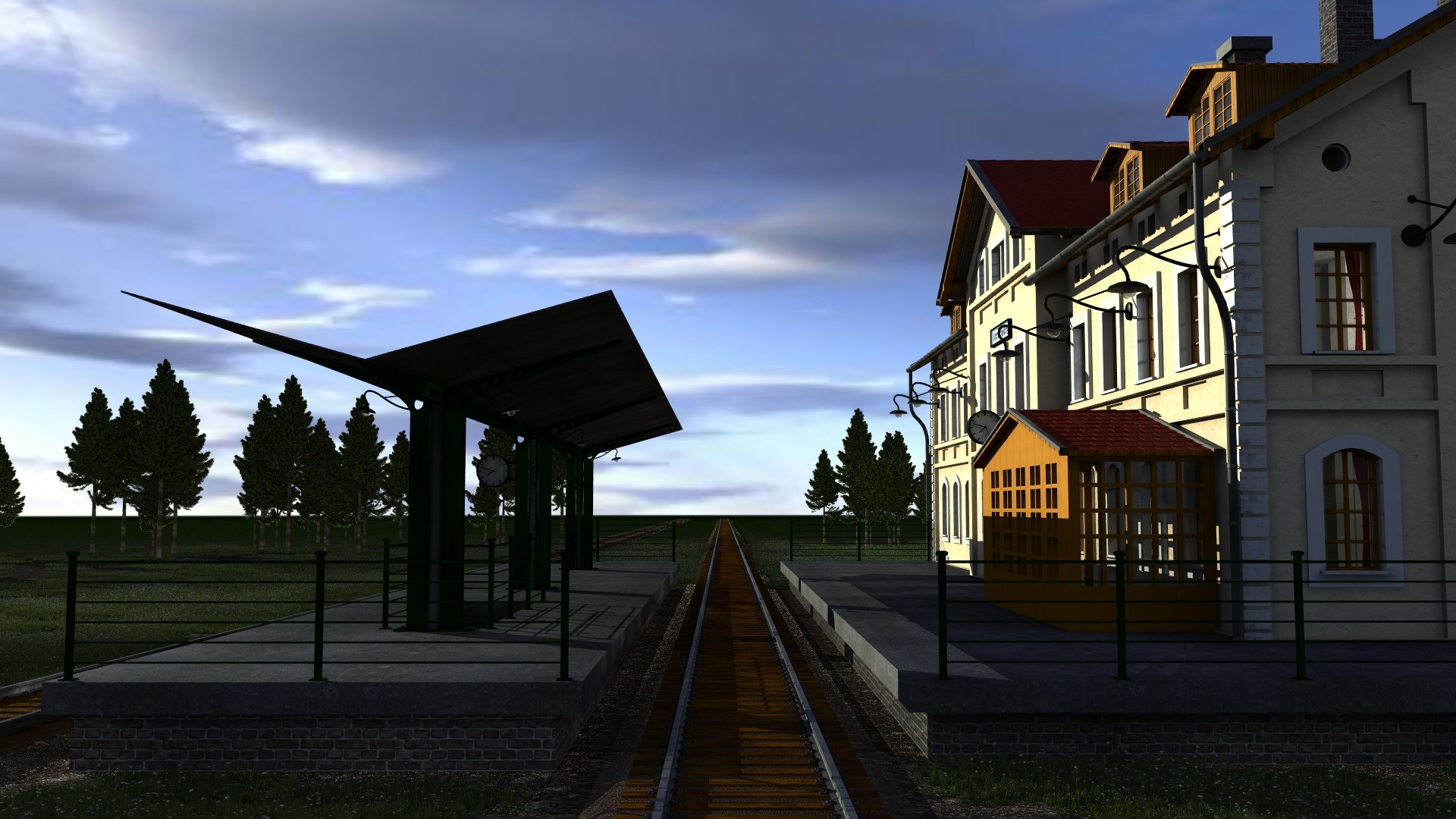 3D model railway station building - TurboSquid 1627040