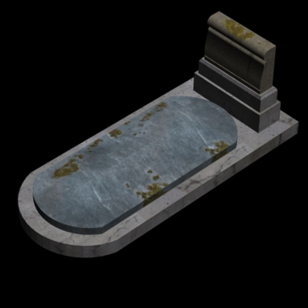 3d model grave cap stone