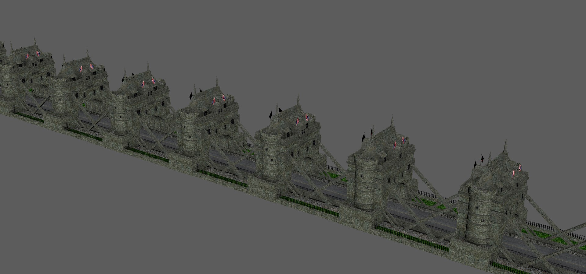 3D Old Tunnel Towers - TurboSquid 1743064