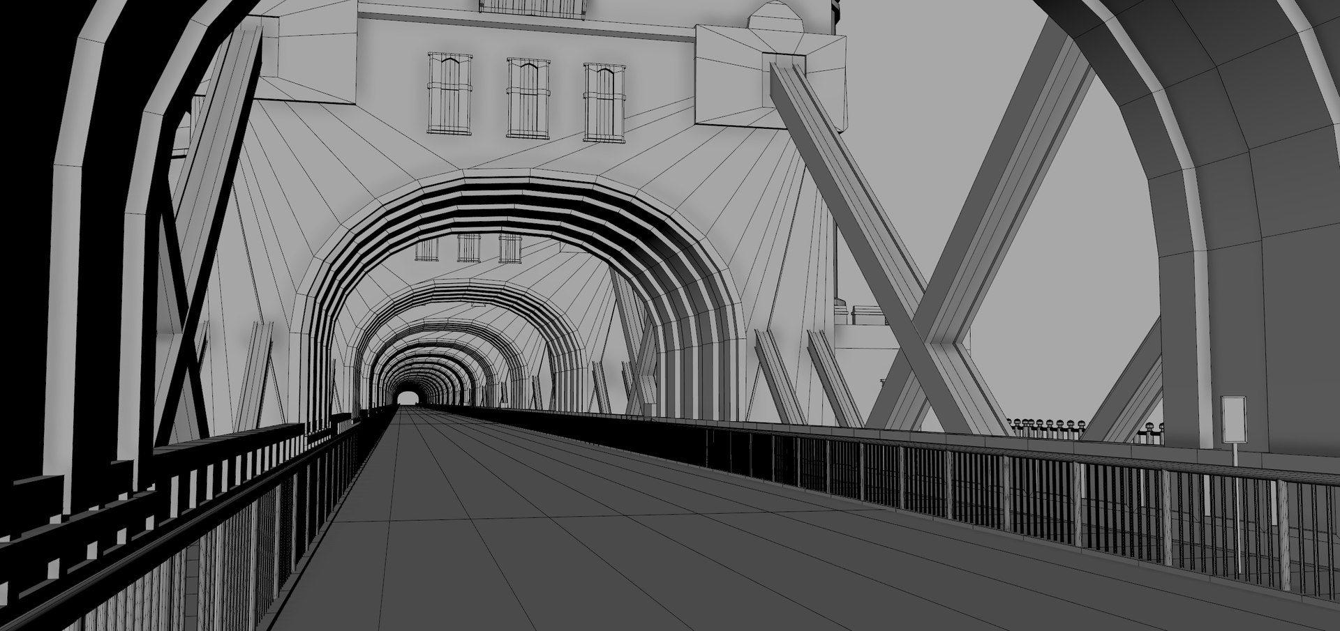 3D Old Tunnel Towers - TurboSquid 1743064