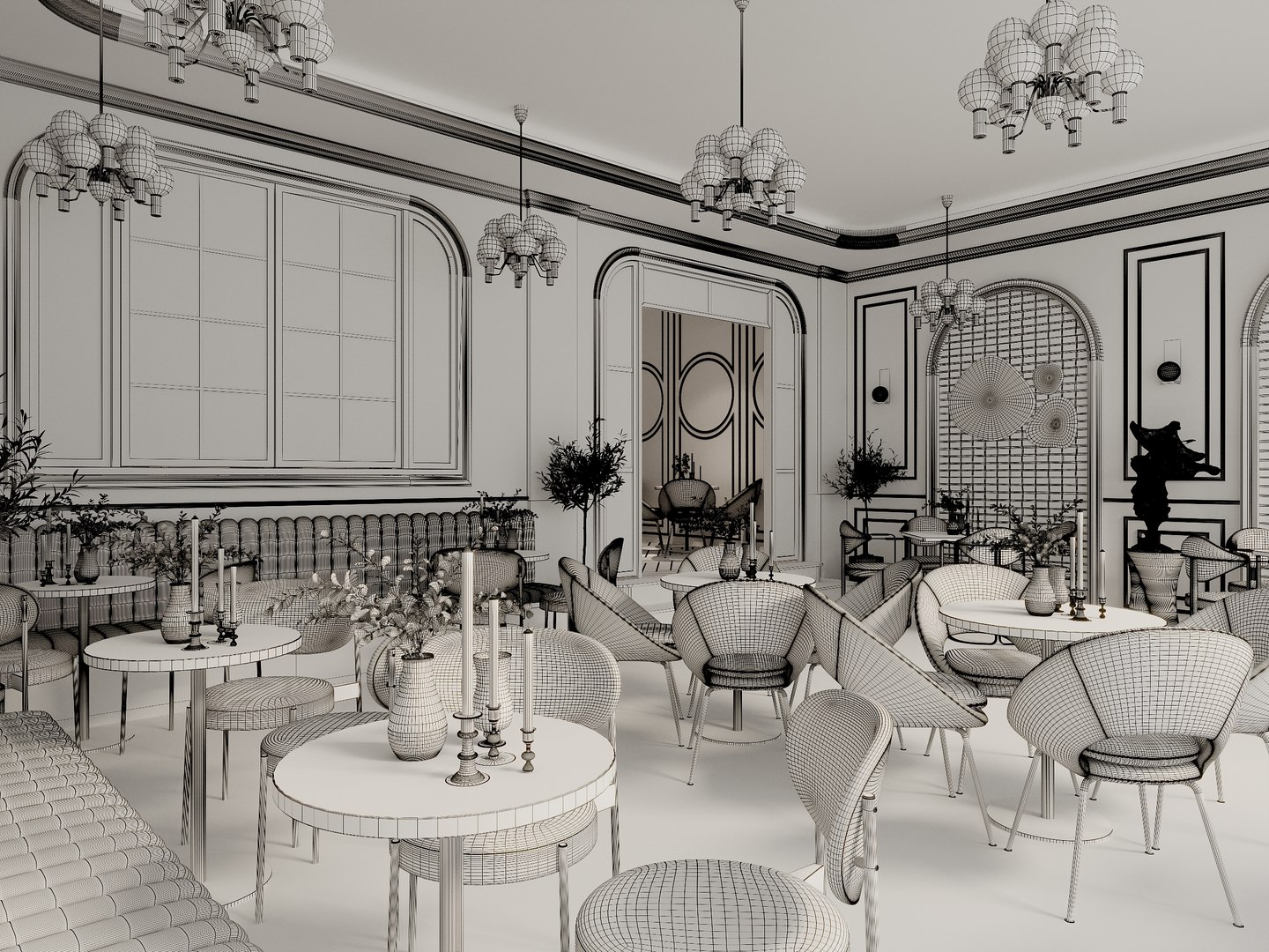 Restaurant Interior 3D Model - TurboSquid 2032535