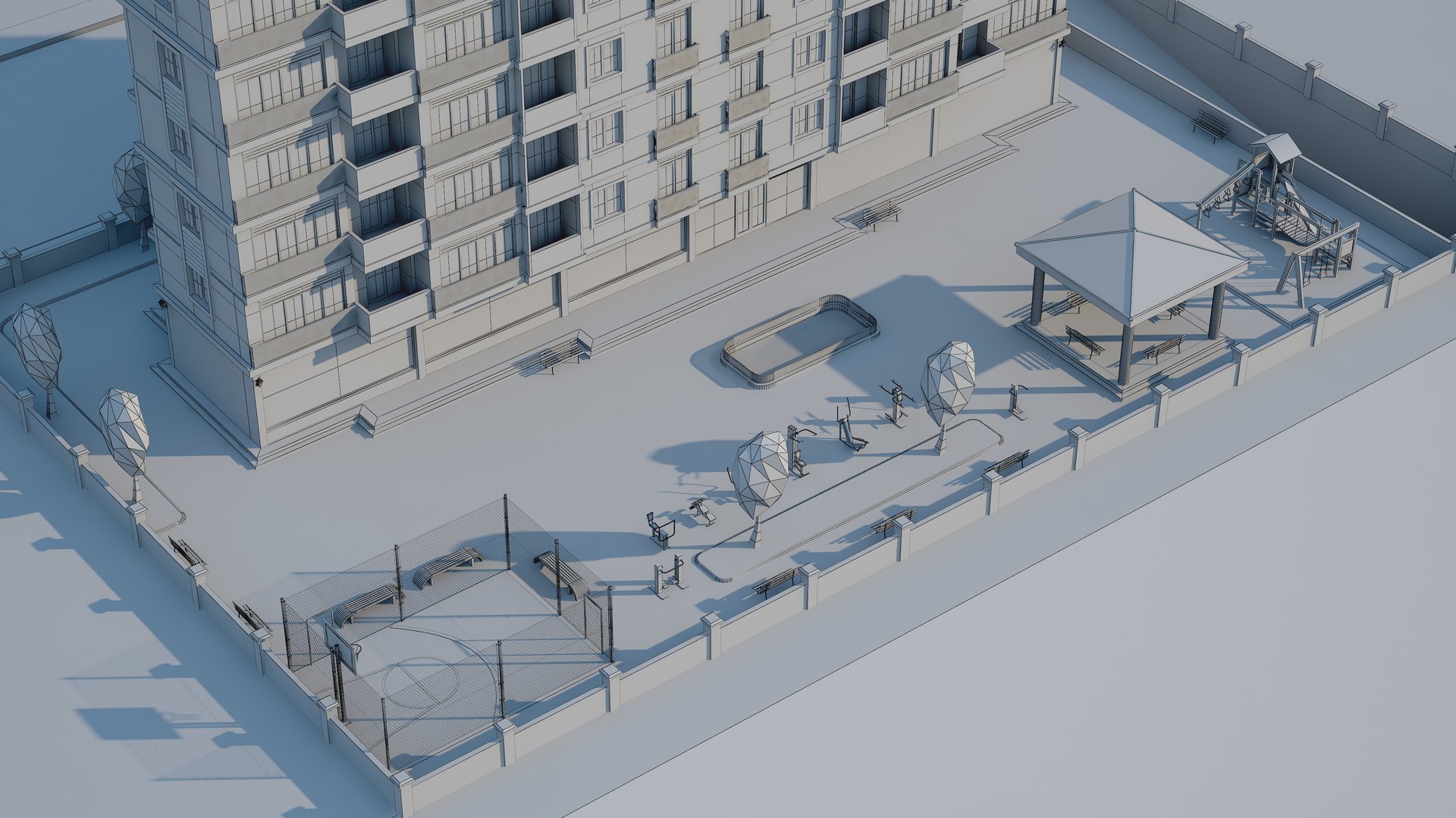 10-storey Building 3D Model - TurboSquid 1369321