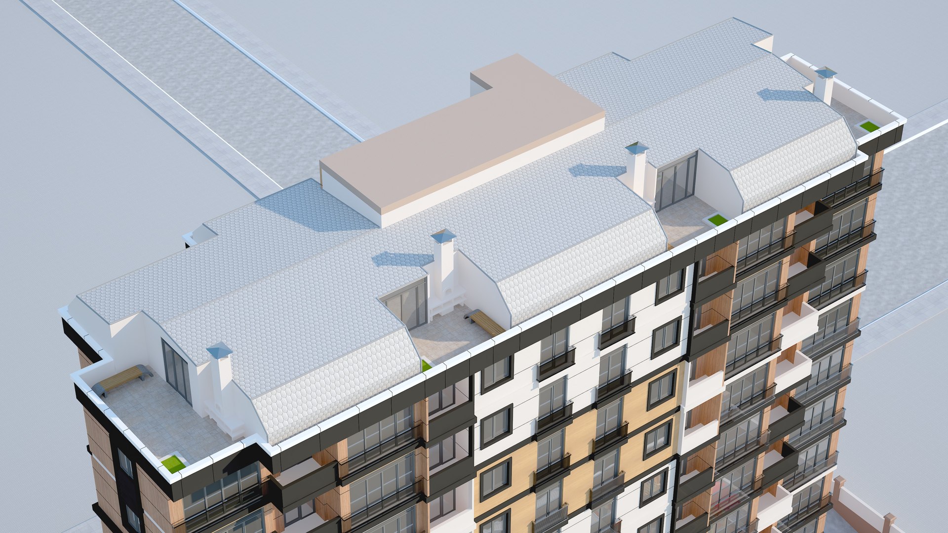 10-storey Building 3D Model - TurboSquid 1369321