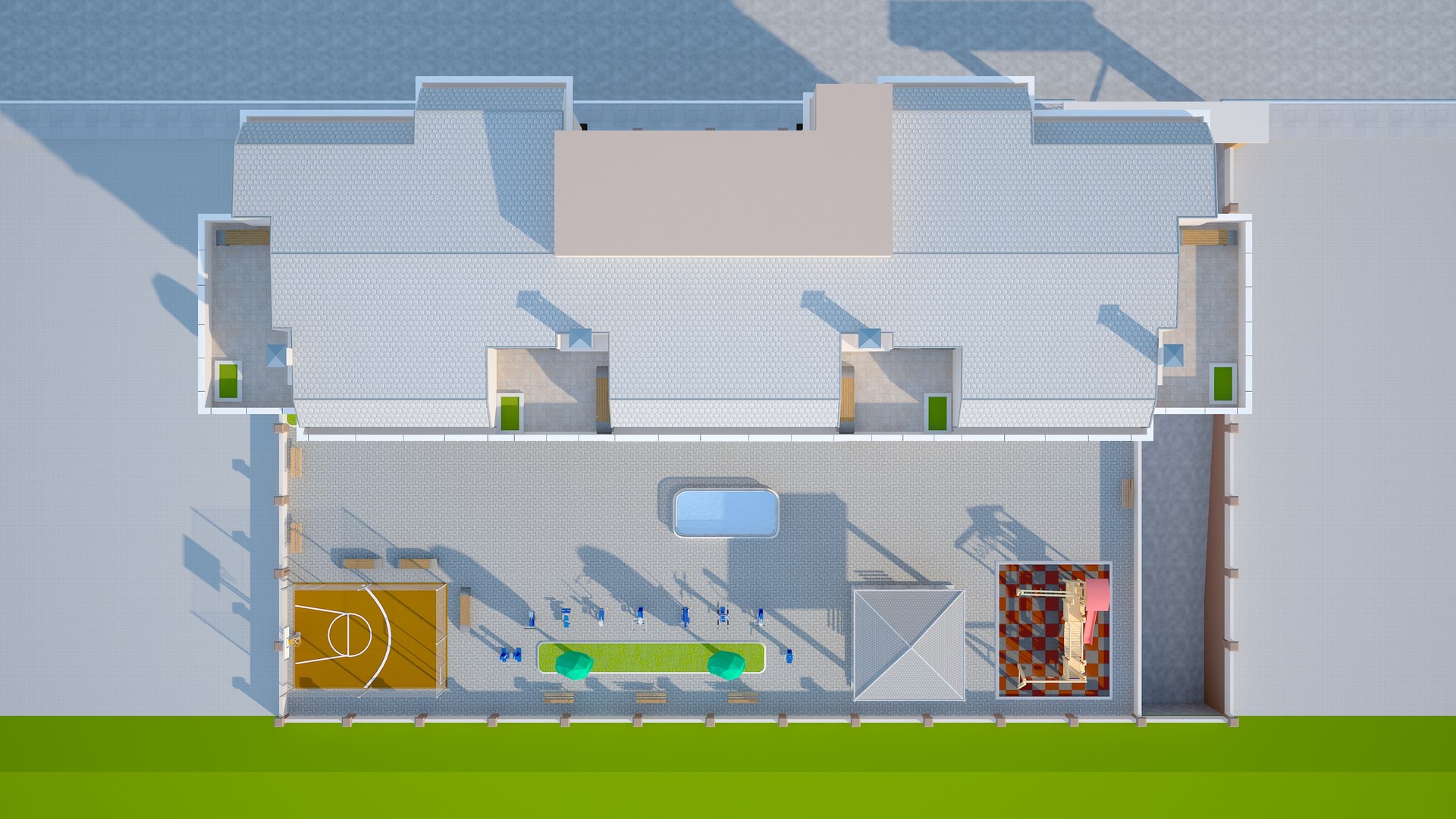 10-storey Building 3D Model - TurboSquid 1369321