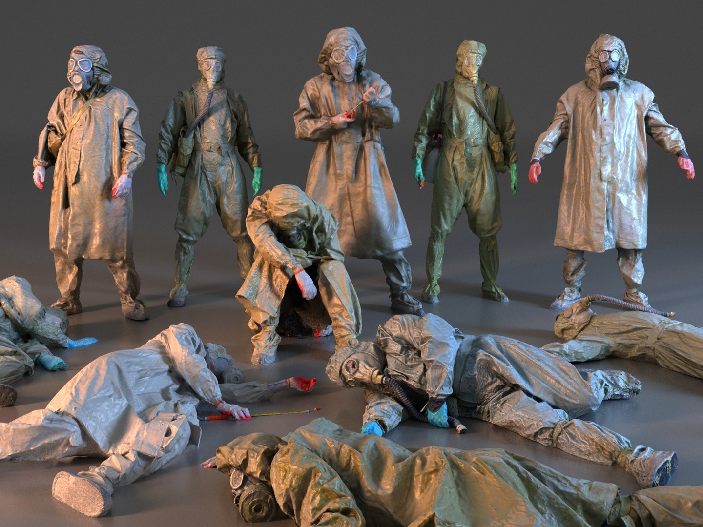 Dead chemical attack pack 3D model - TurboSquid 1520617