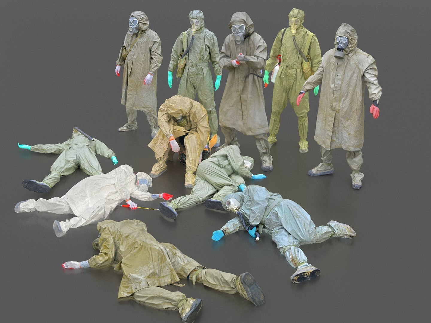 Dead chemical attack pack 3D model - TurboSquid 1520617