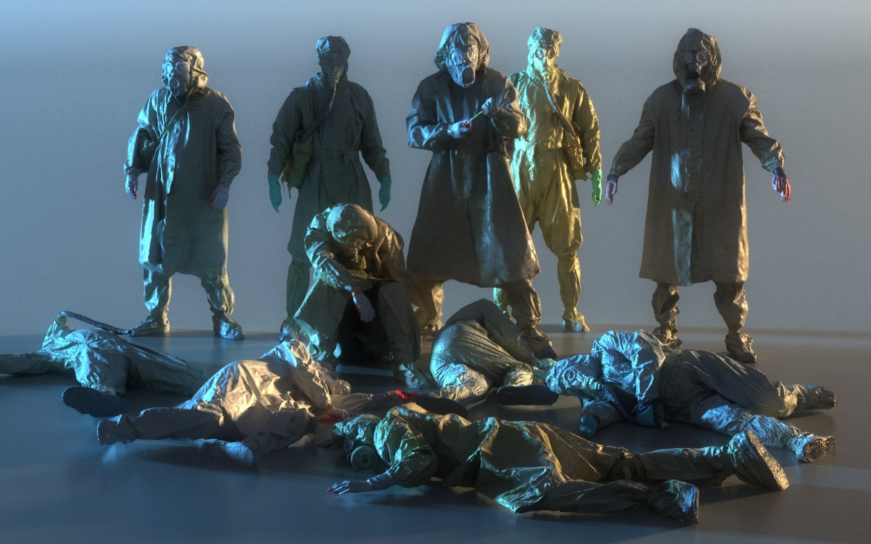 Dead chemical attack pack 3D model - TurboSquid 1520617