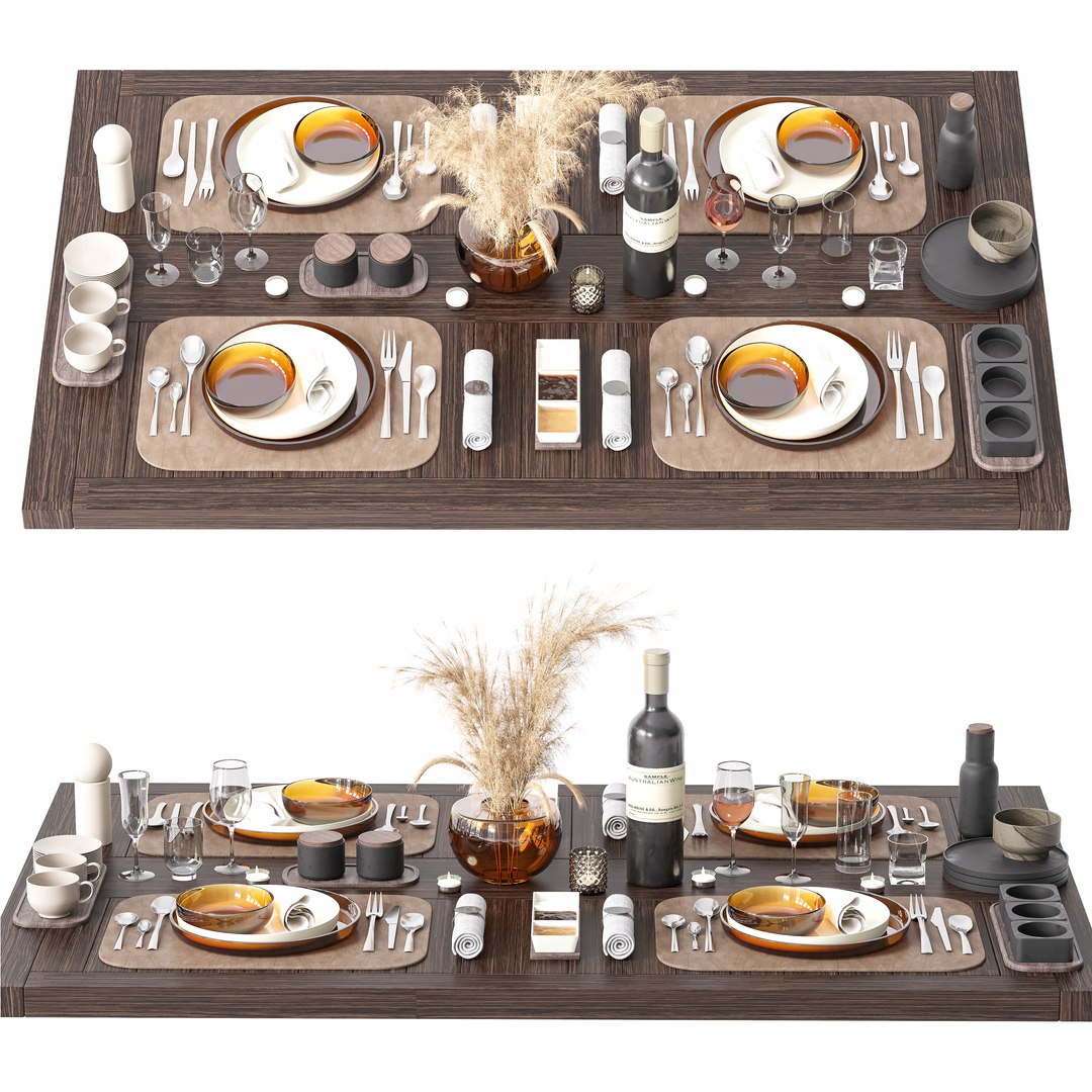 Tableware 09 3D Model - TurboSquid 2252181