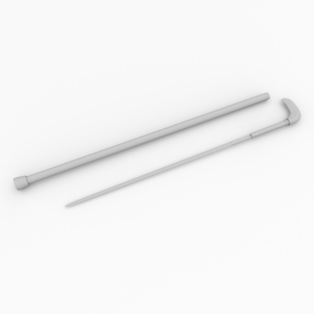3d sword stick model