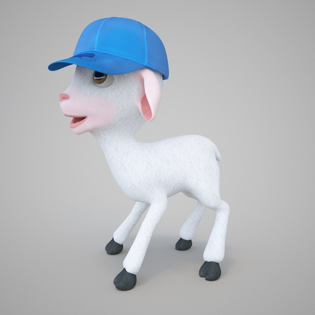 3d Model Of Cartoon Boy Lamb Rigged