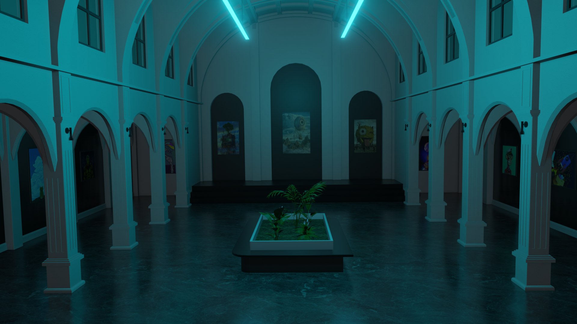 3D model Metaverse NFT Art Gallery - TurboSquid 1873955