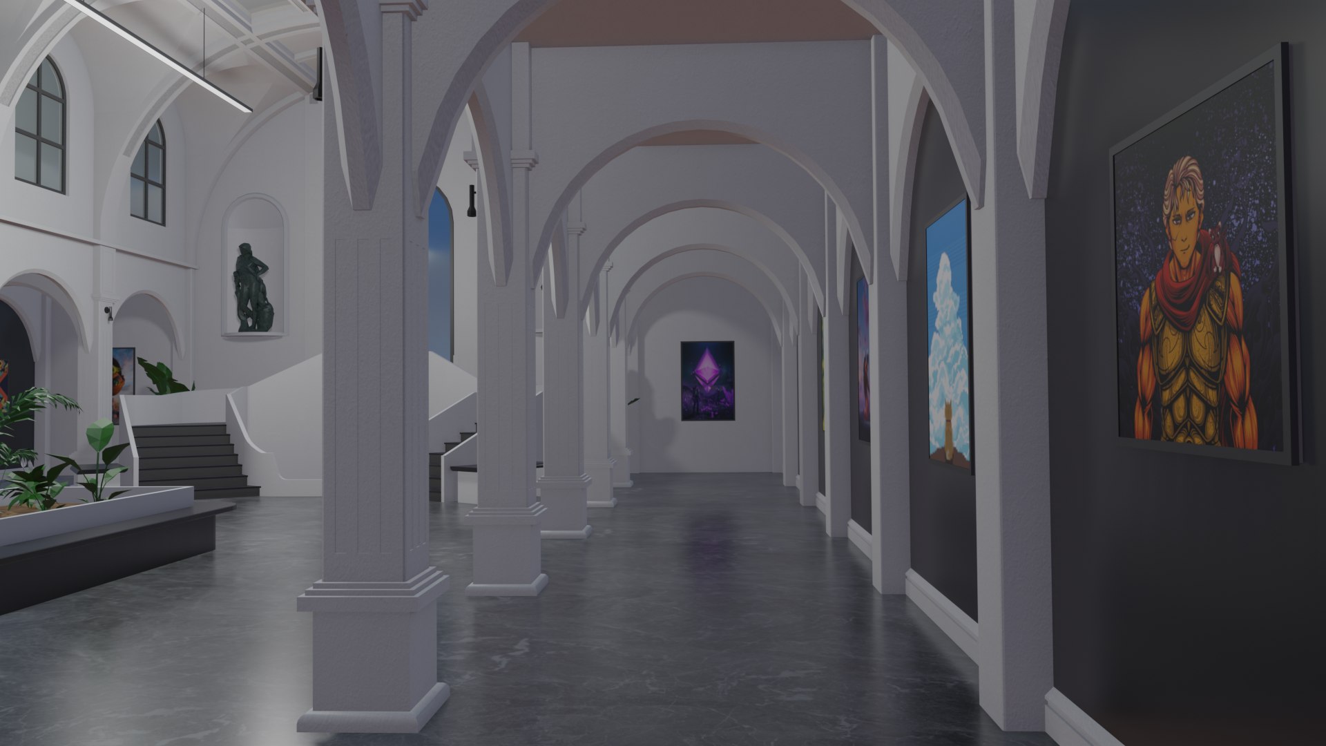 3D Model Metaverse NFT Art Gallery - TurboSquid 1873955