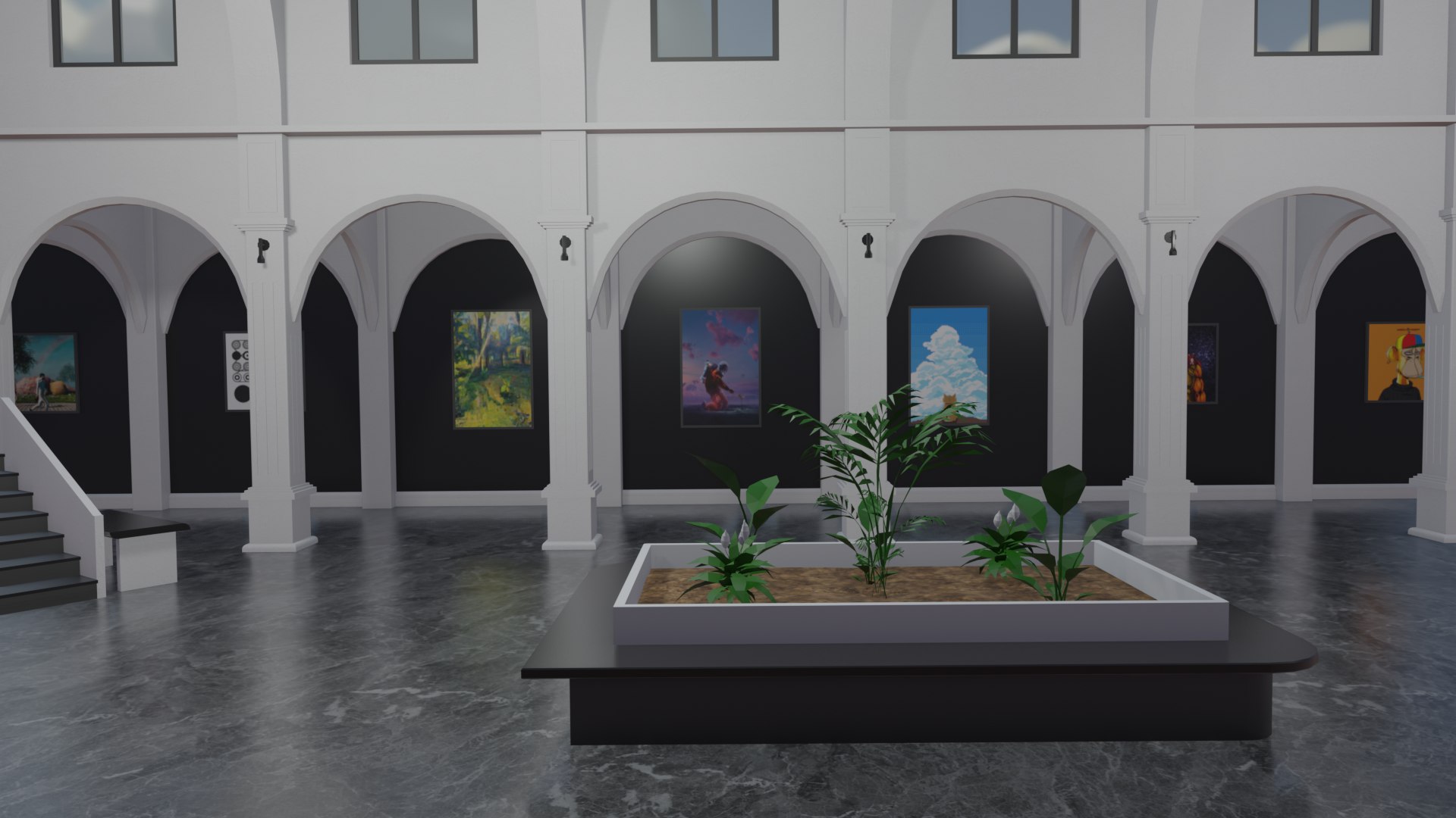 3D Model Metaverse NFT Art Gallery - TurboSquid 1873955