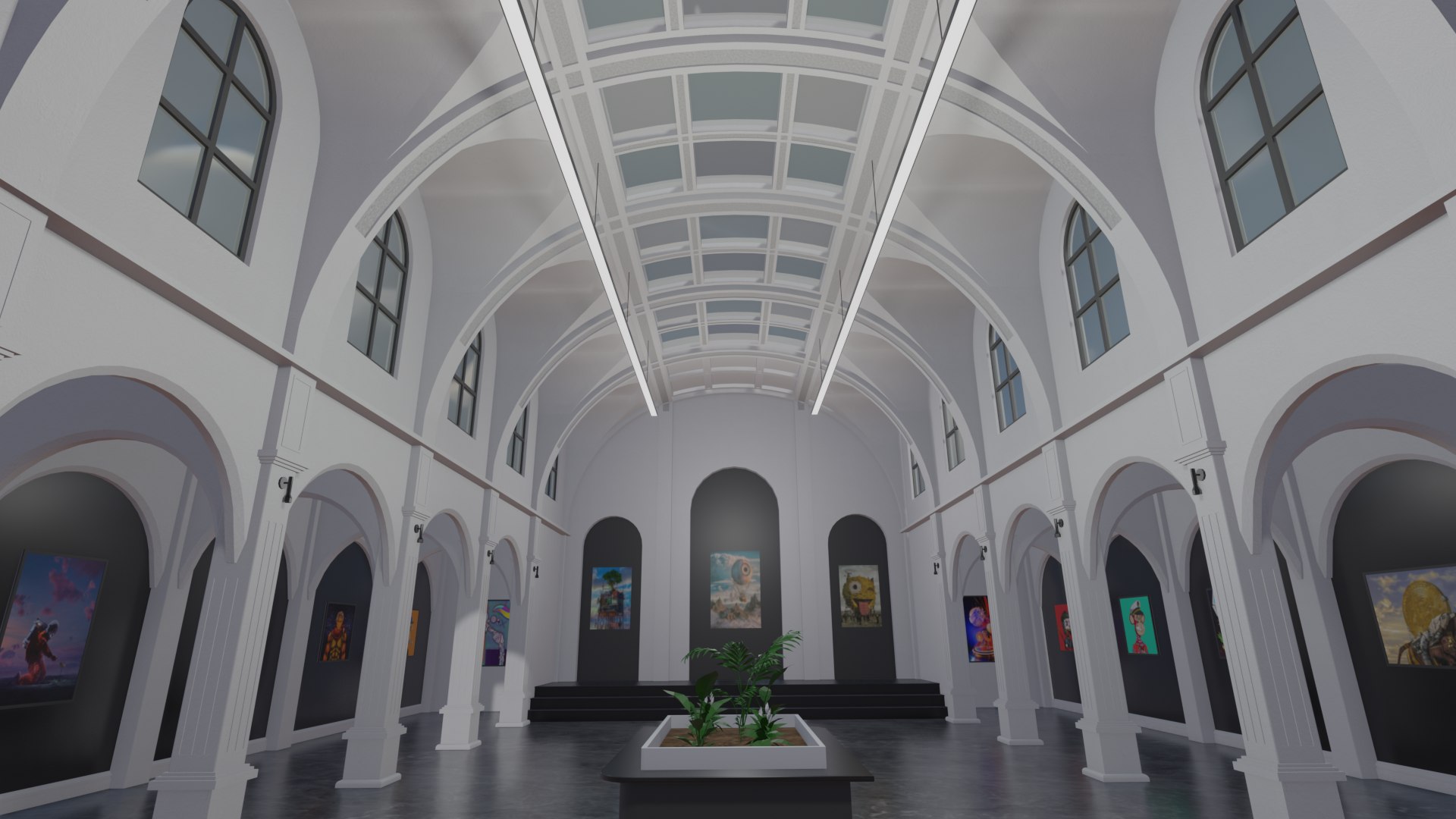 3D Model Metaverse NFT Art Gallery - TurboSquid 1873955