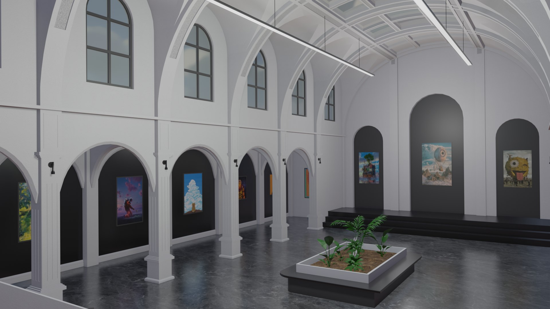 3D model Metaverse NFT Art Gallery - TurboSquid 1873955