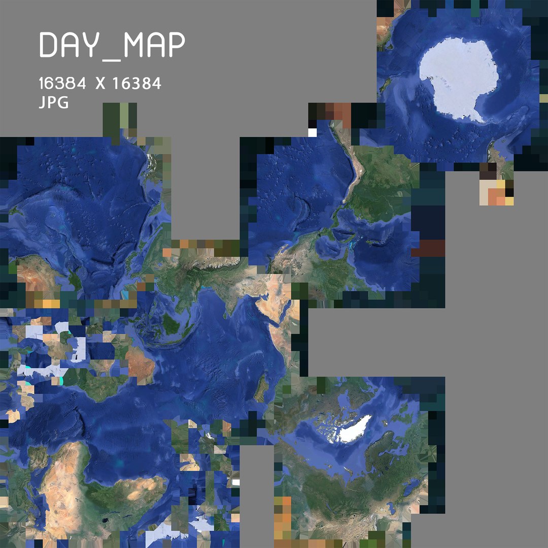 3d model earth day night