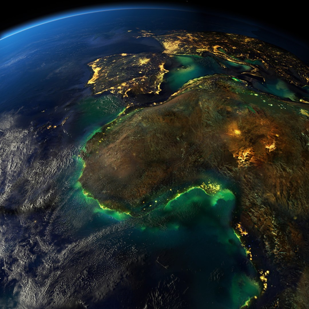 3d model earth day night