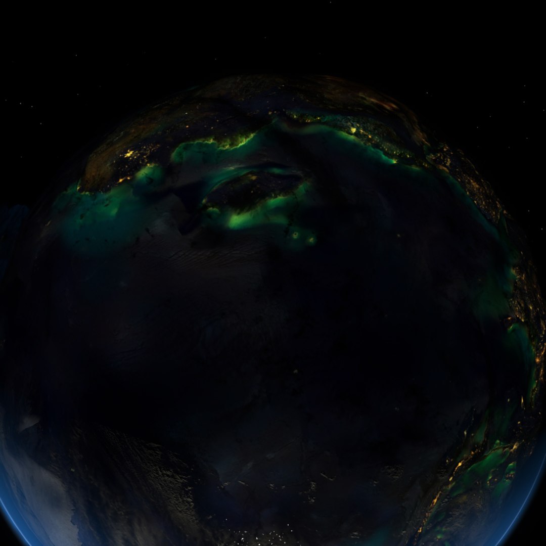 3d model earth day night