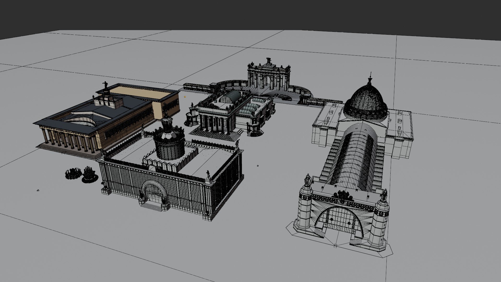 VDNH Pavilions And Fountains 3D Model - TurboSquid 1802555