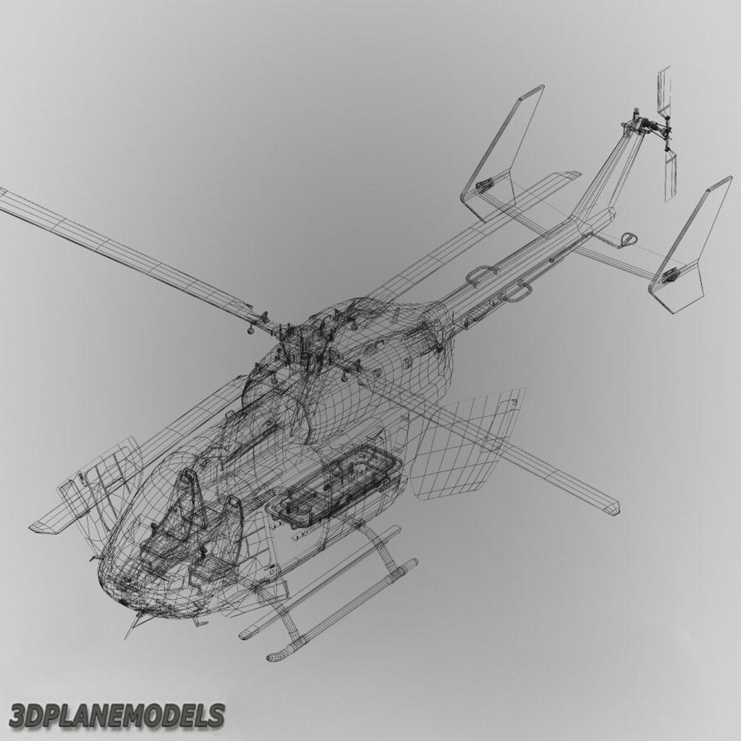 3d model of eurocopter ec-145 rega swiss