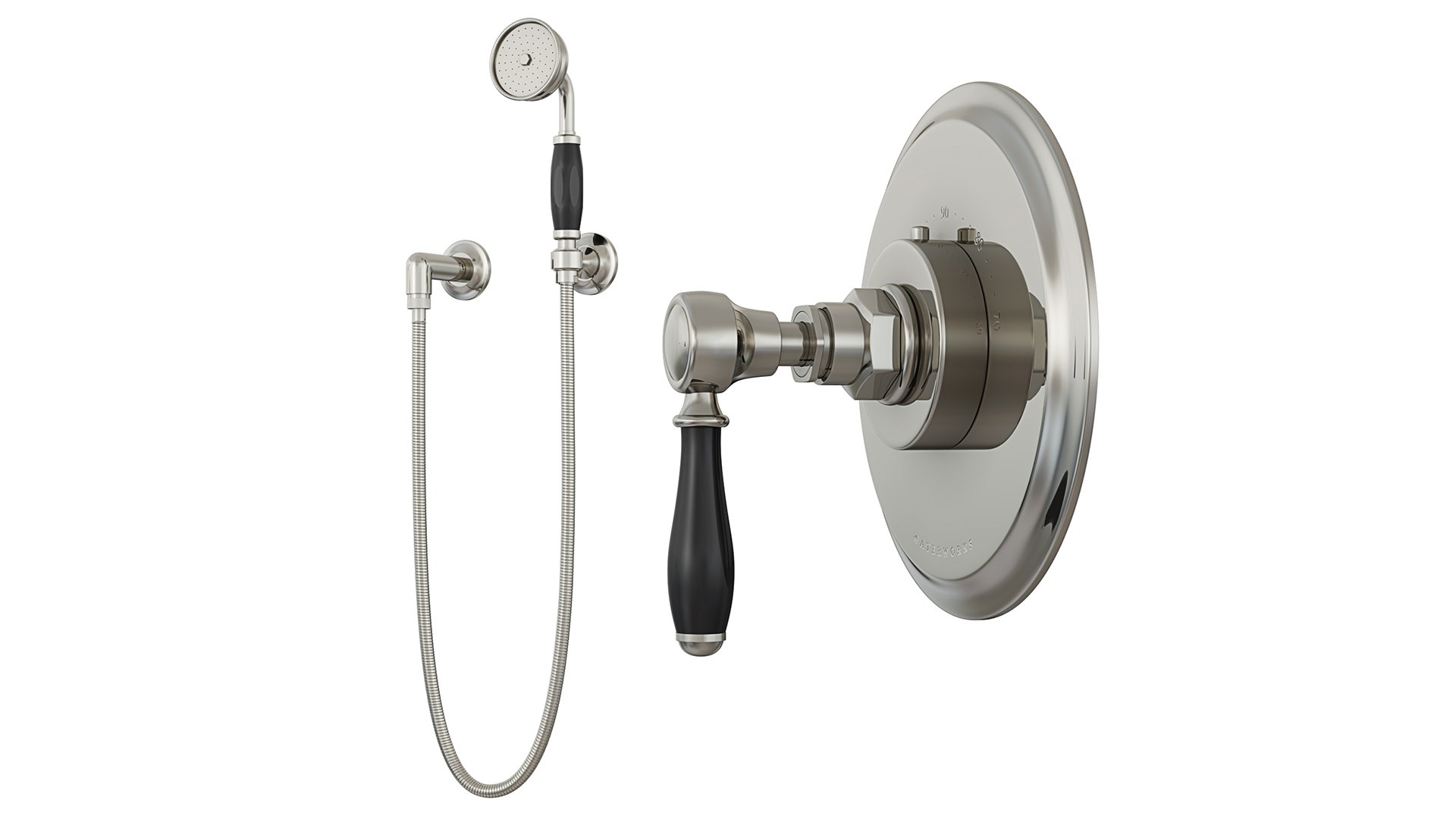 Waterworks Easton Shower Set 3D - TurboSquid 2206302