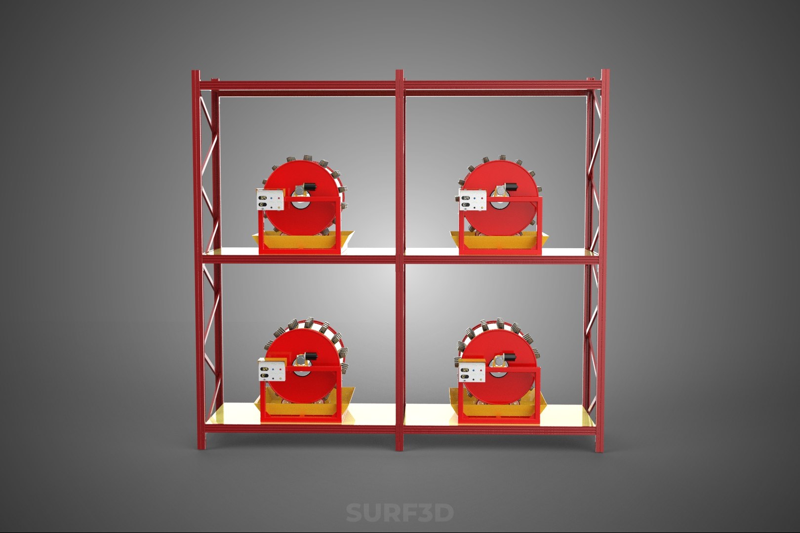 TRAY ROW ARRAY SHELF RACK ROTARY HYDROPONIC PLANT GARDEN INDOOR 3D ...