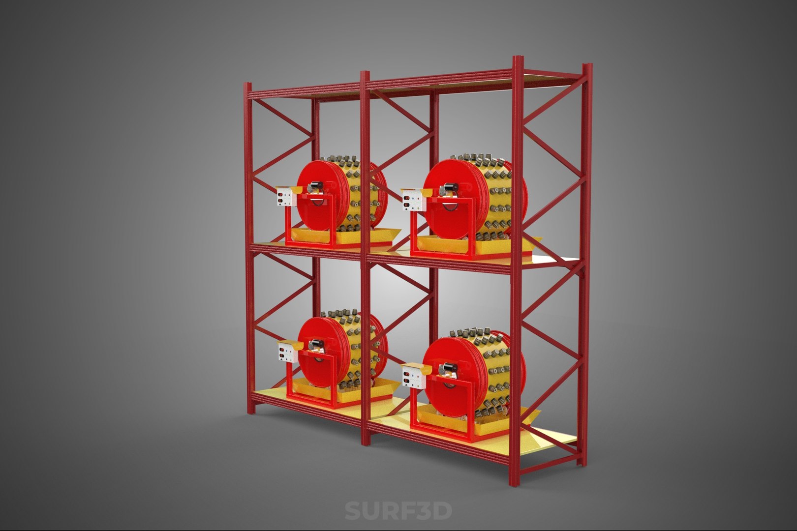 TRAY ROW ARRAY SHELF RACK ROTARY HYDROPONIC PLANT GARDEN INDOOR 3D ...