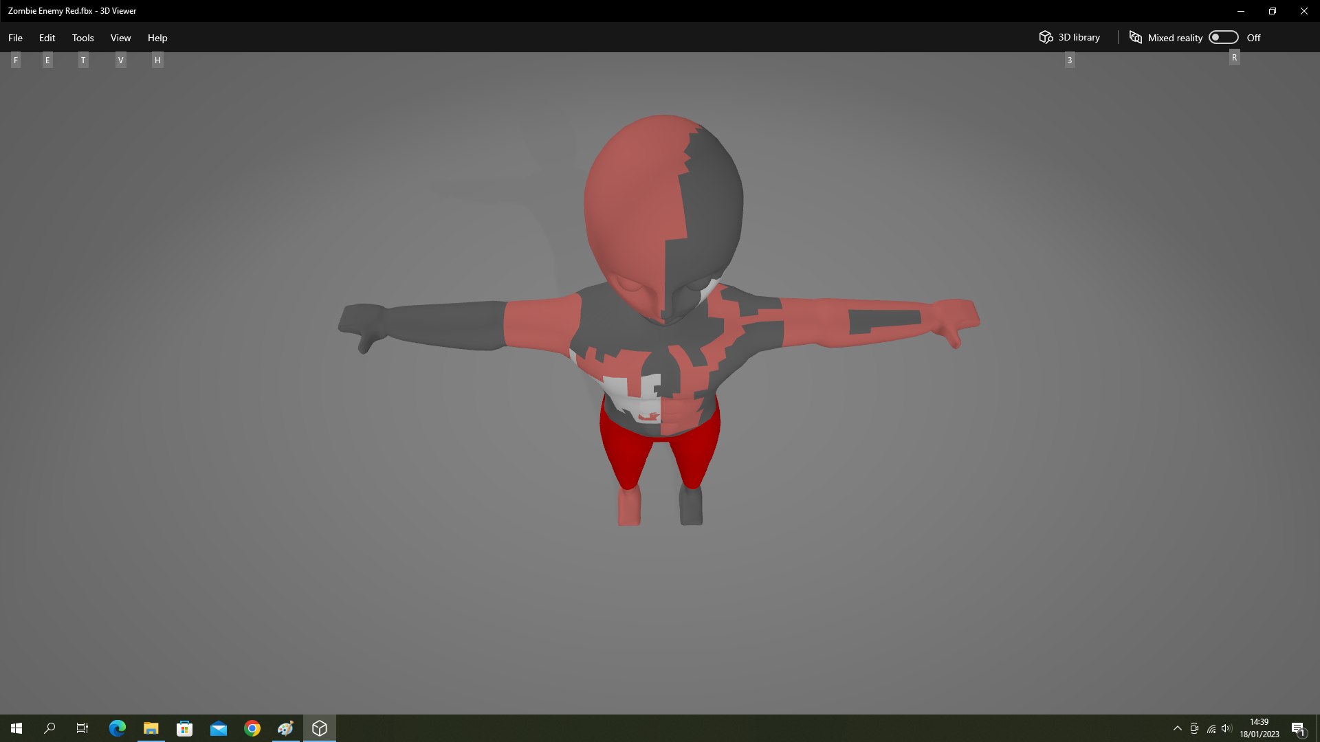 Zombie Enemy Red 3D - TurboSquid 2015719