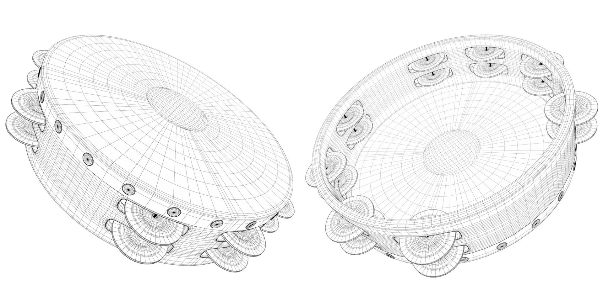 3D Tambourine Ready - TurboSquid 1350563